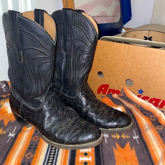 Tecovas | Shoes | Tecovas Ostrich Skin Round Toe Mens Cowboy Boots ...
